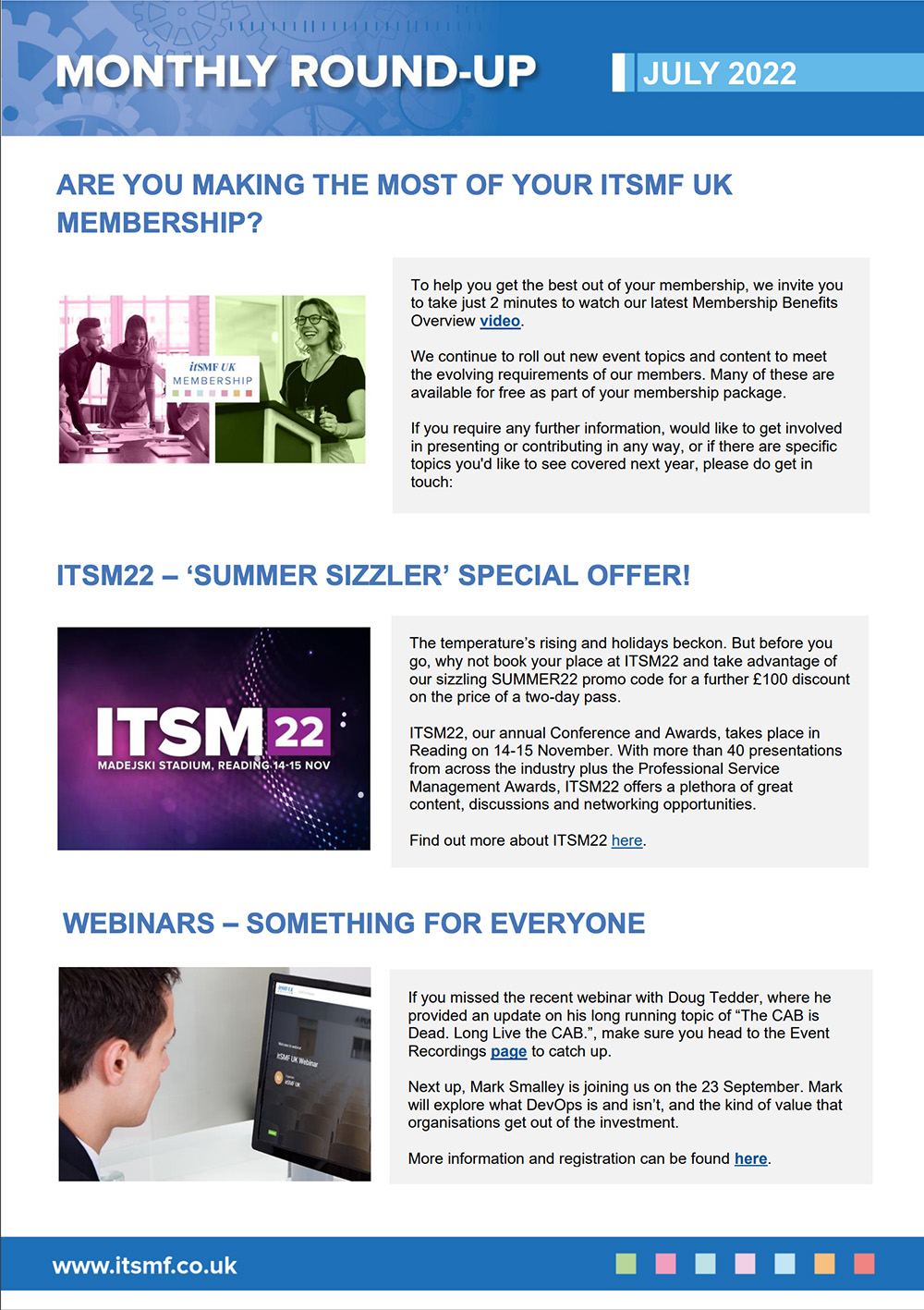 Monthly Round-up - itSMF UK