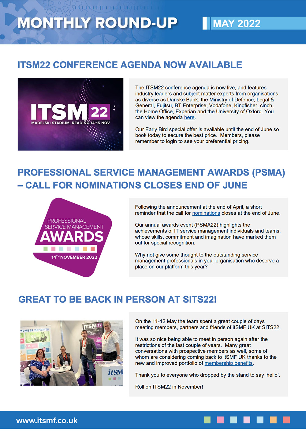 Monthly Round-up - itSMF UK