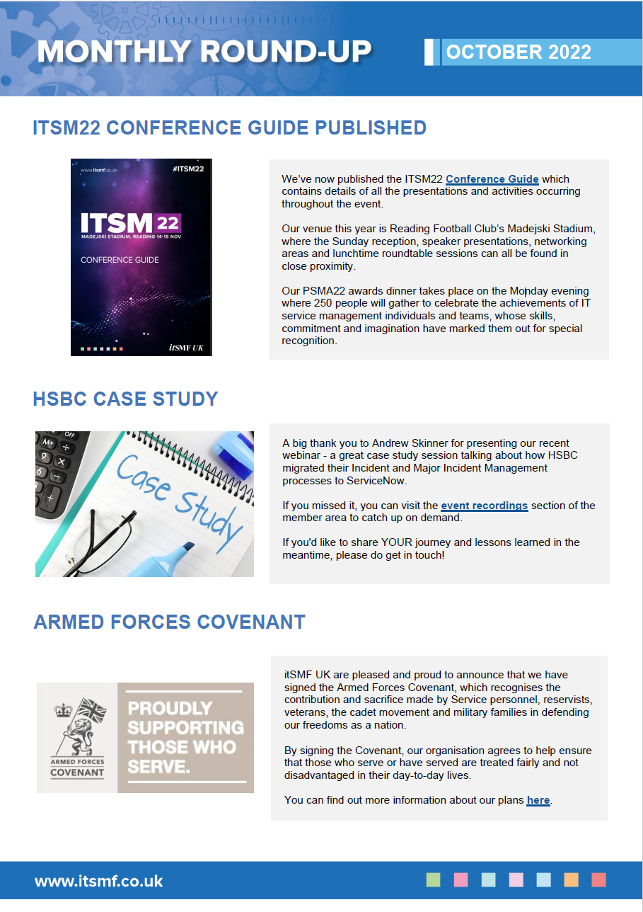 Monthly Round-up - itSMF UK