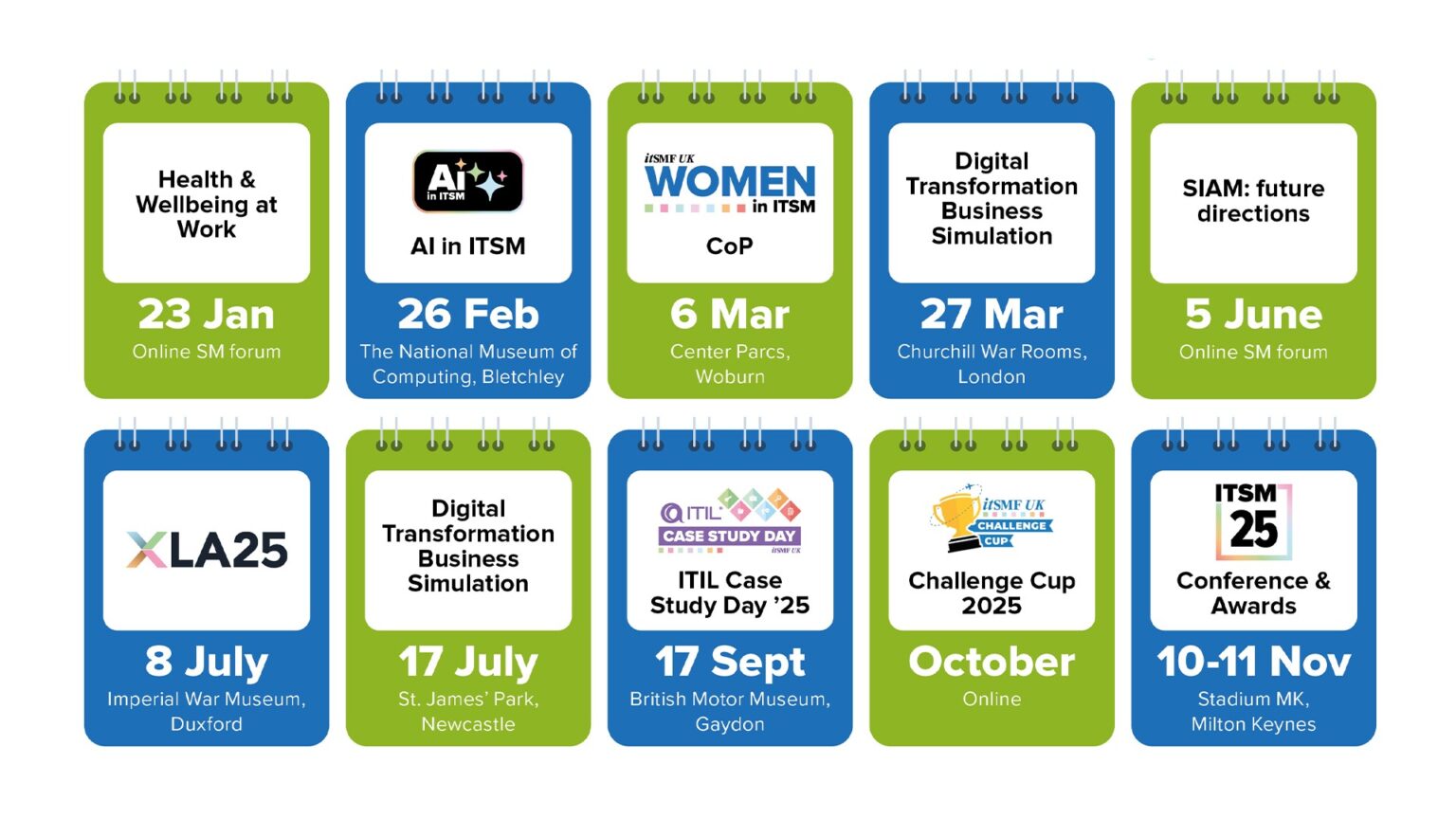 Announcing our line up of 'signature' events for 2025! - itSMF UK